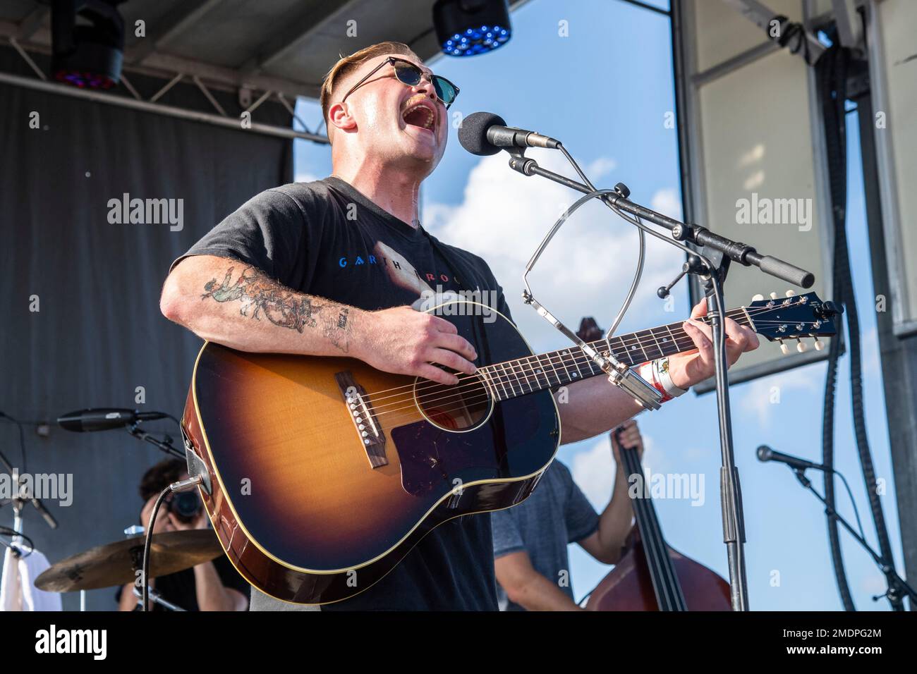 Zach Bryan performs at the Railbird Music Festival on Sunday, Aug. 29 ...