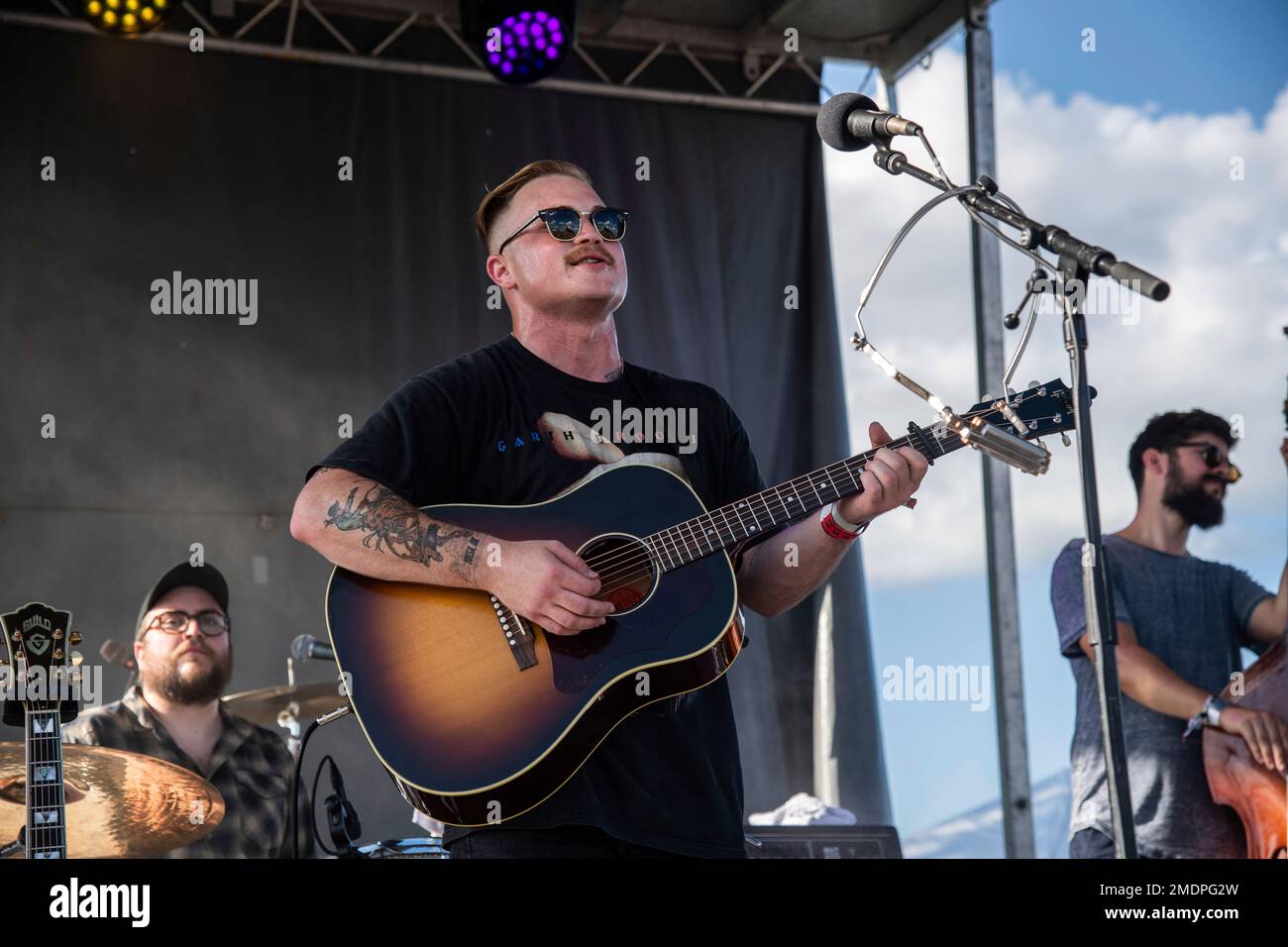 Zach Bryan performs at the Railbird Music Festival on Sunday, Aug. 29 ...
