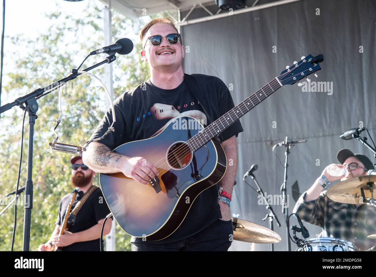 Zach Bryan performs at the Railbird Music Festival on Sunday, Aug. 29 ...