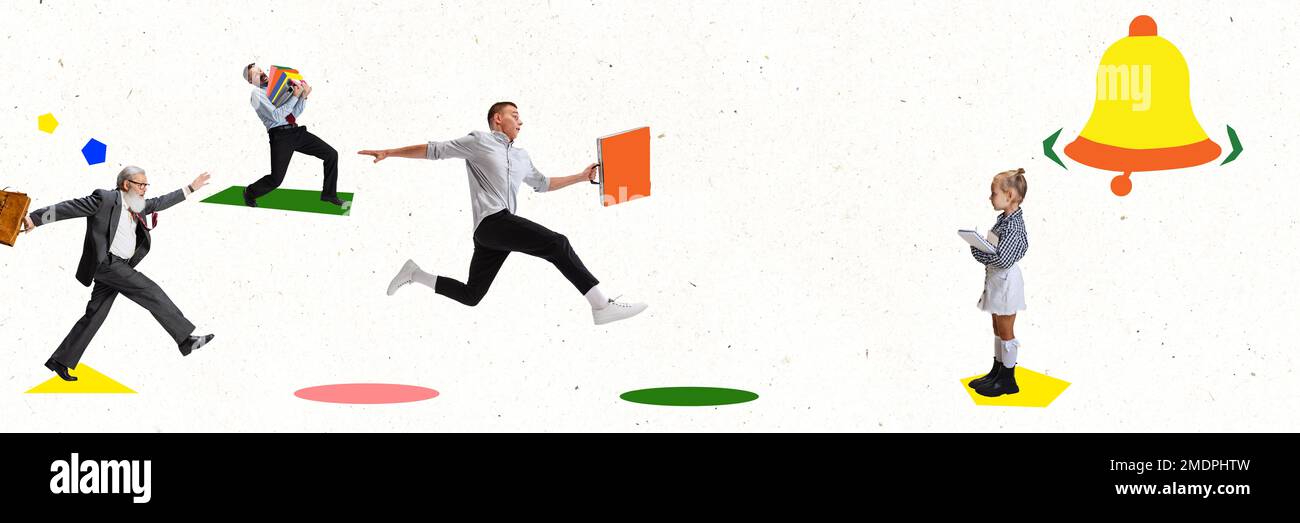 Back to school concept. Contemporary art collage, modern design ...