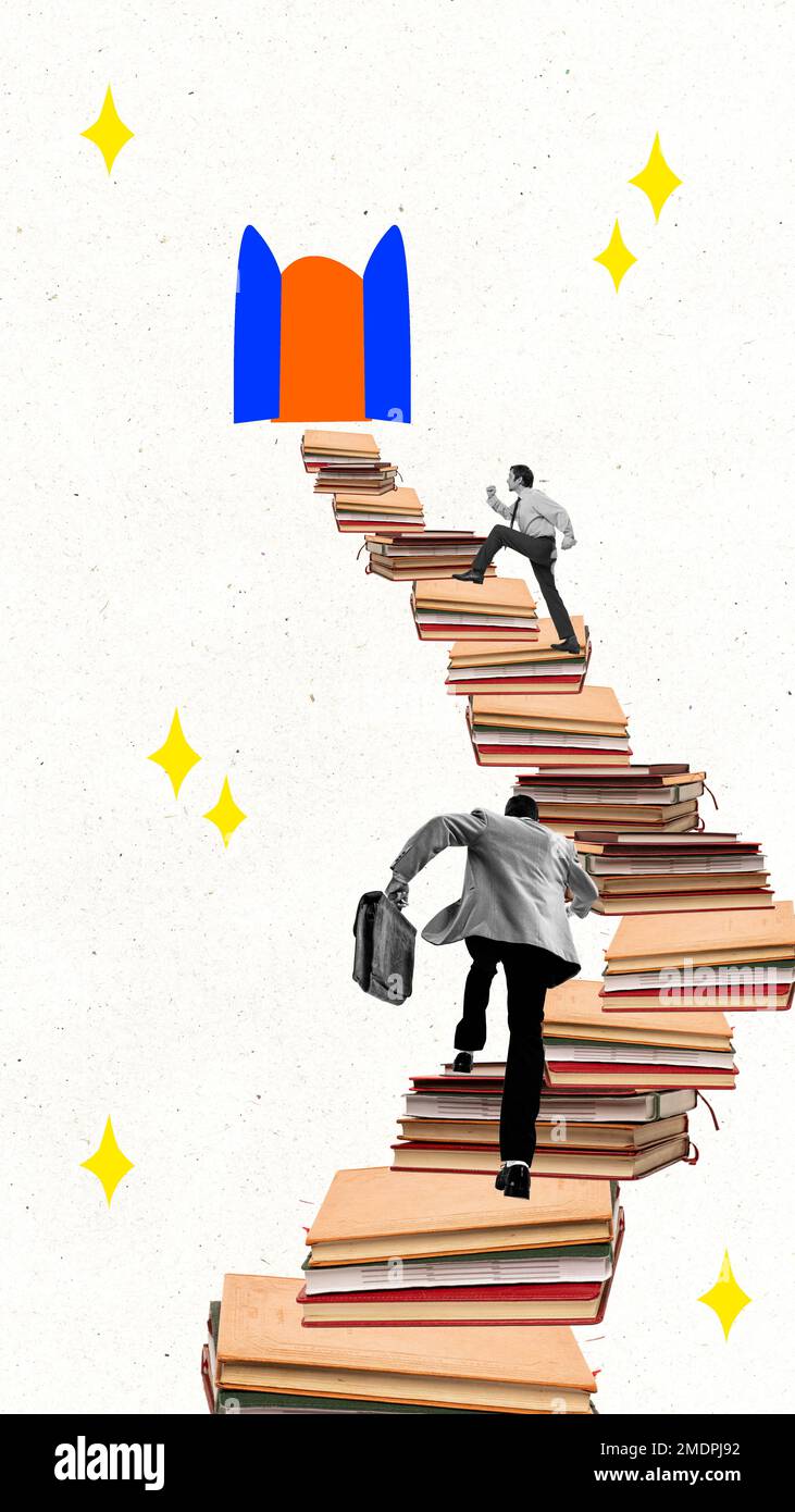 Contemporary art collage, modern design. Concept of education, self ...