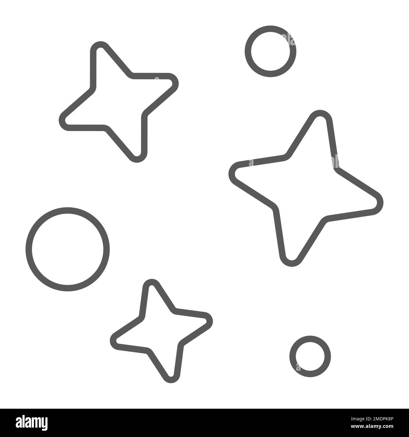 Galaxy thin line icon, universe and astronomy, space sign, vector ...