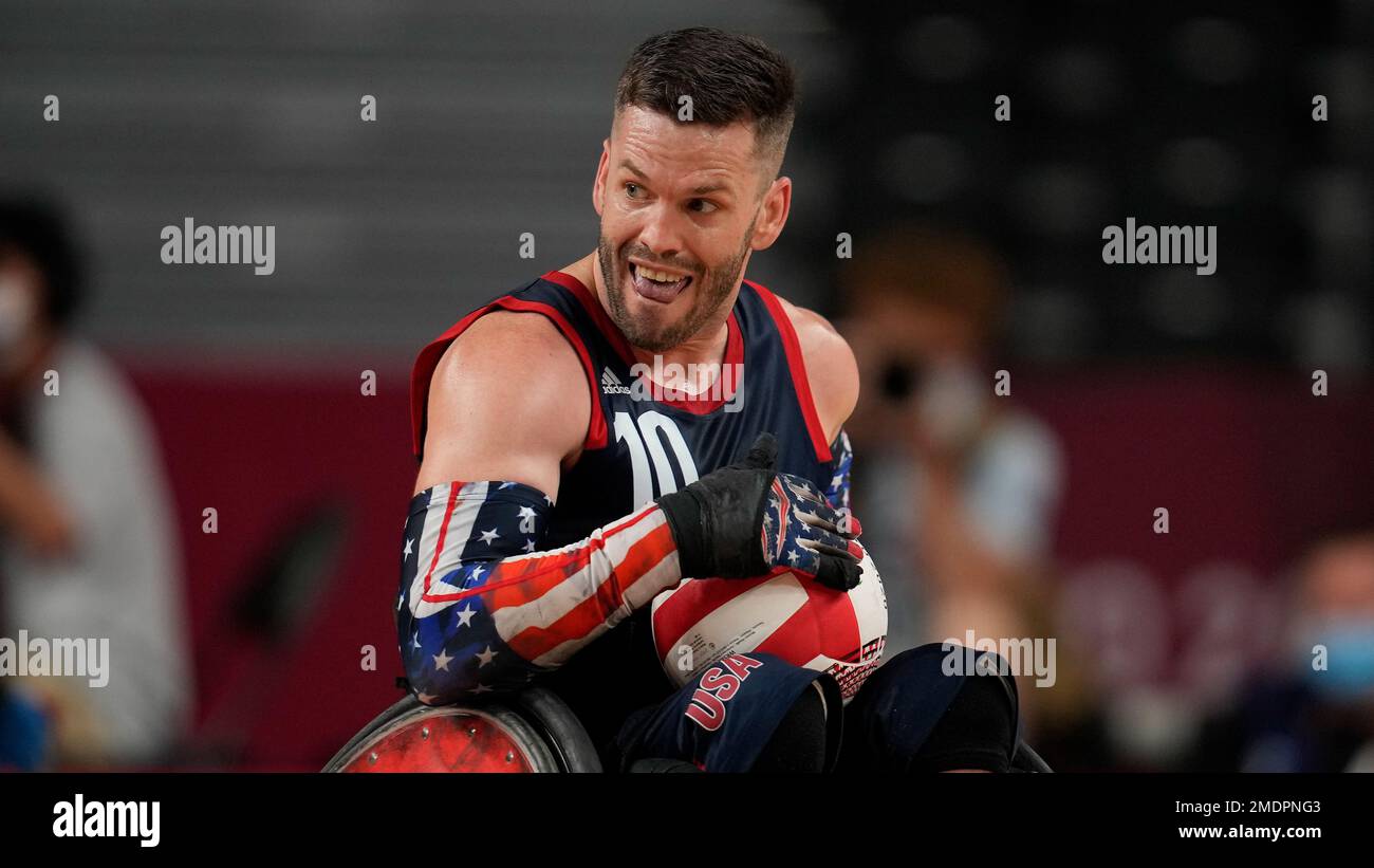 Joshua Wheeler of the United States holds the ball during the ...