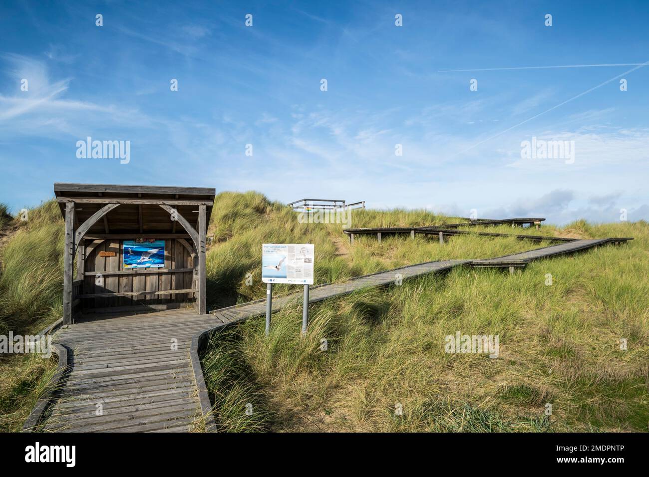 Gronant Nature reserve near Prestatyn on the North Wales coast showing ...