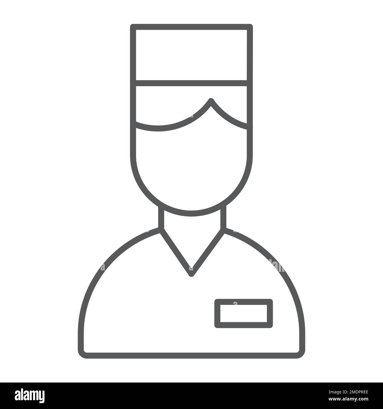 Valet thin line icon, hotel and service, concierge sign, vector ...