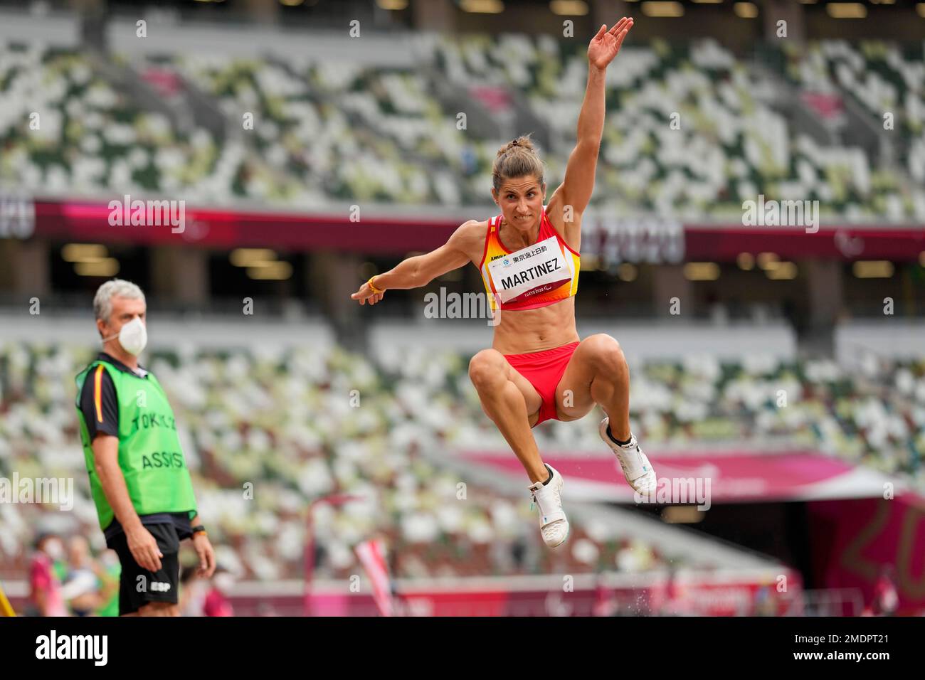 Spain's Sara Martinez competes in the women's T12 long jump final ...