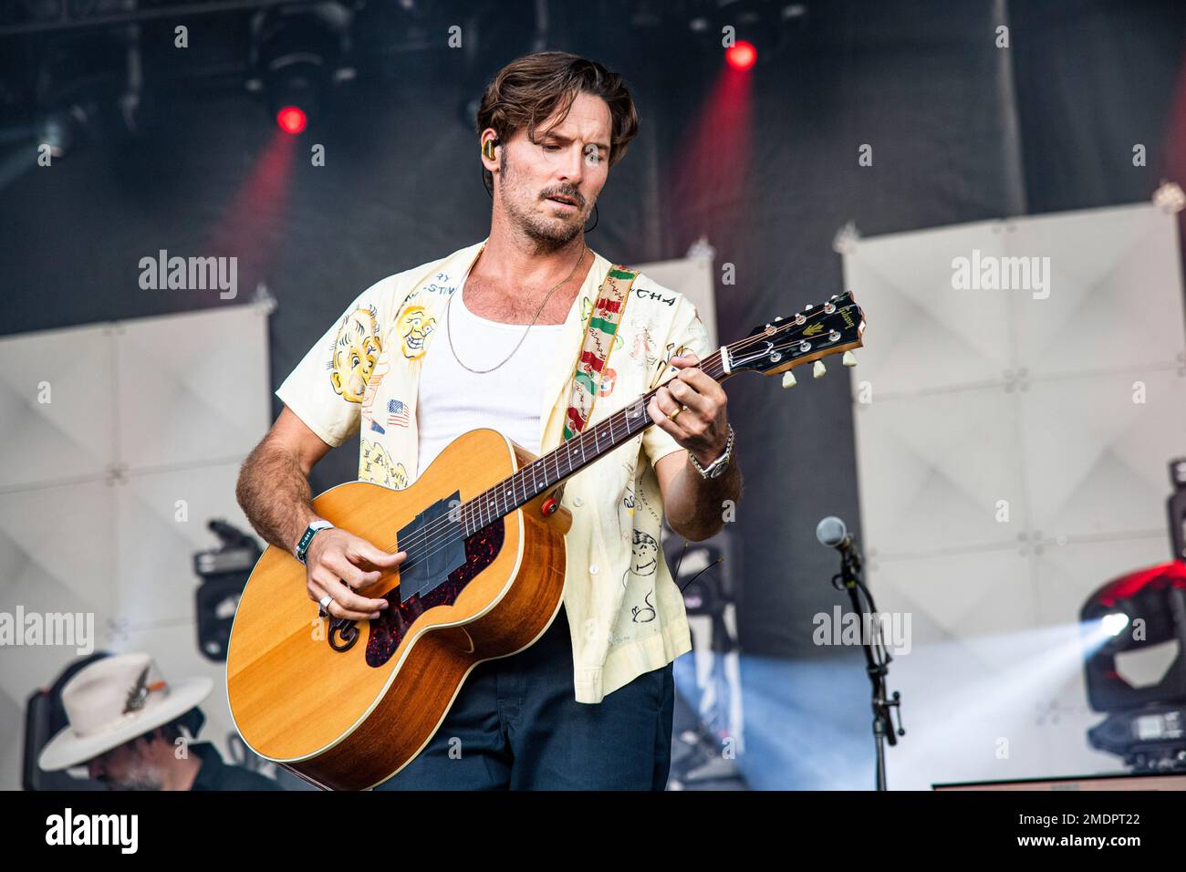 Mark Wystrach of Midland performs at the Railbird Music Festival on ...