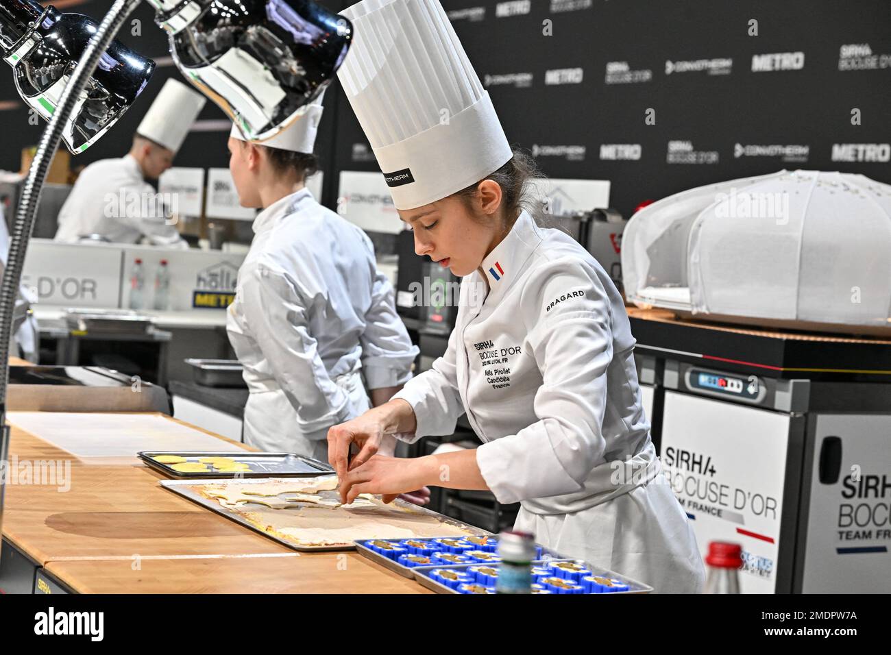 Nais Pirollet of Team France during Bocuse d Or Final ahead of SIRHA in ...