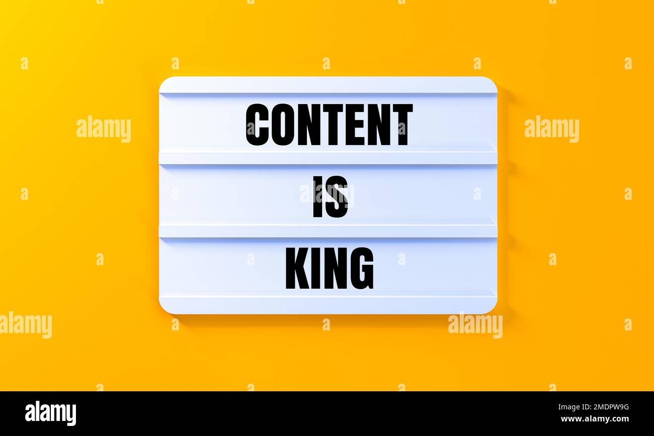 Content is king Stock Photo - Alamy
