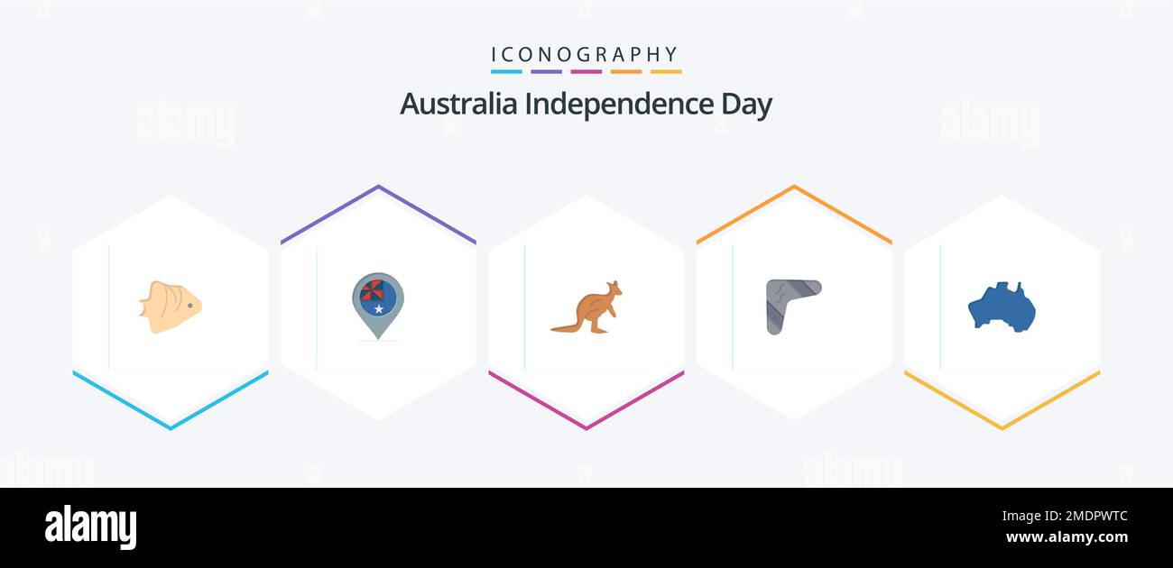 Australia Independence Day 25 Flat icon pack including australian ...