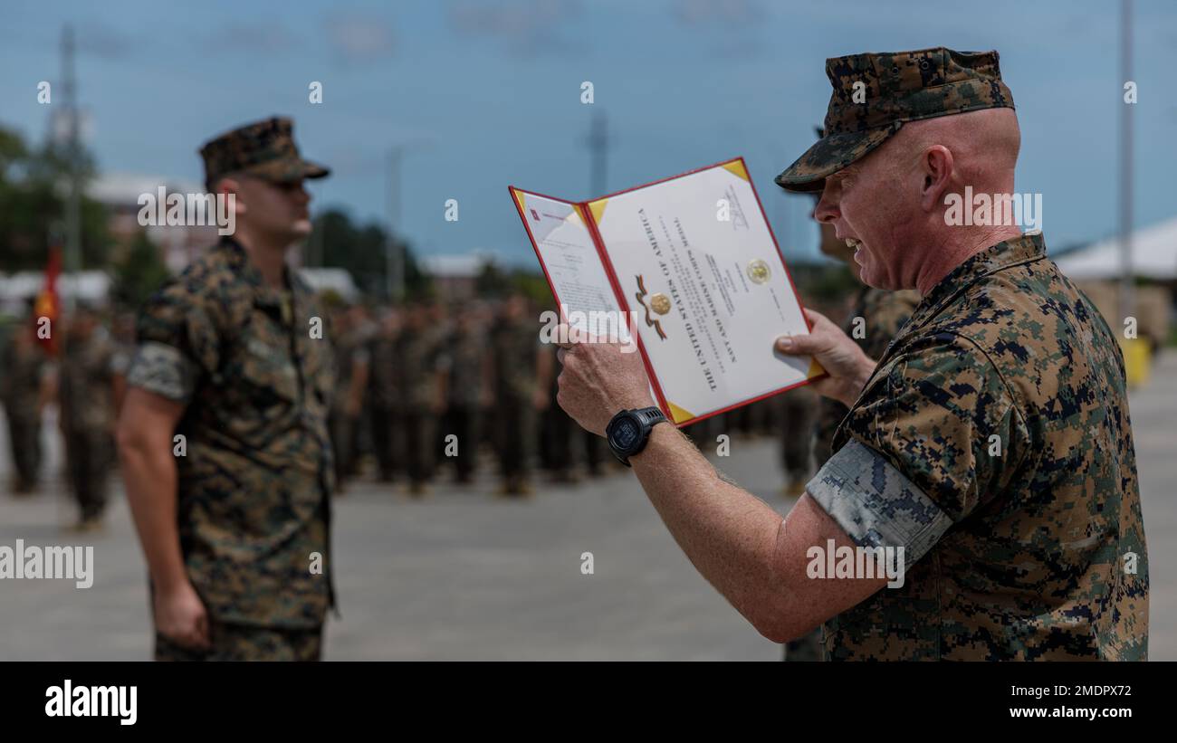 U.S. Marine Corps Sgt. Maj. David Watts, 2d Marine Regiment sergeant ...