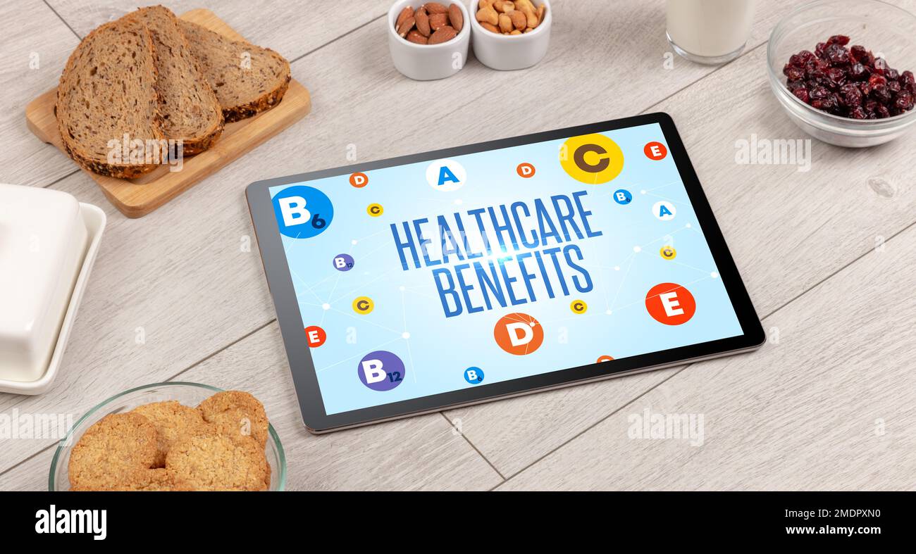 Healthy Tablet Pc compostion concept Stock Photo - Alamy