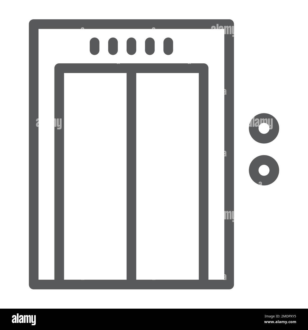 Elevator line icon, hotel and level, lift sign, vector graphics, a ...