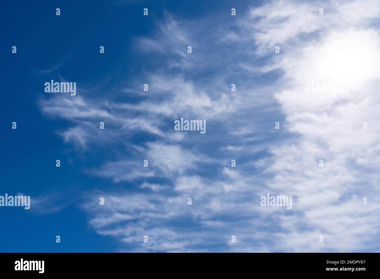High cirrus clouds against the blue sky Stock Photo - Alamy