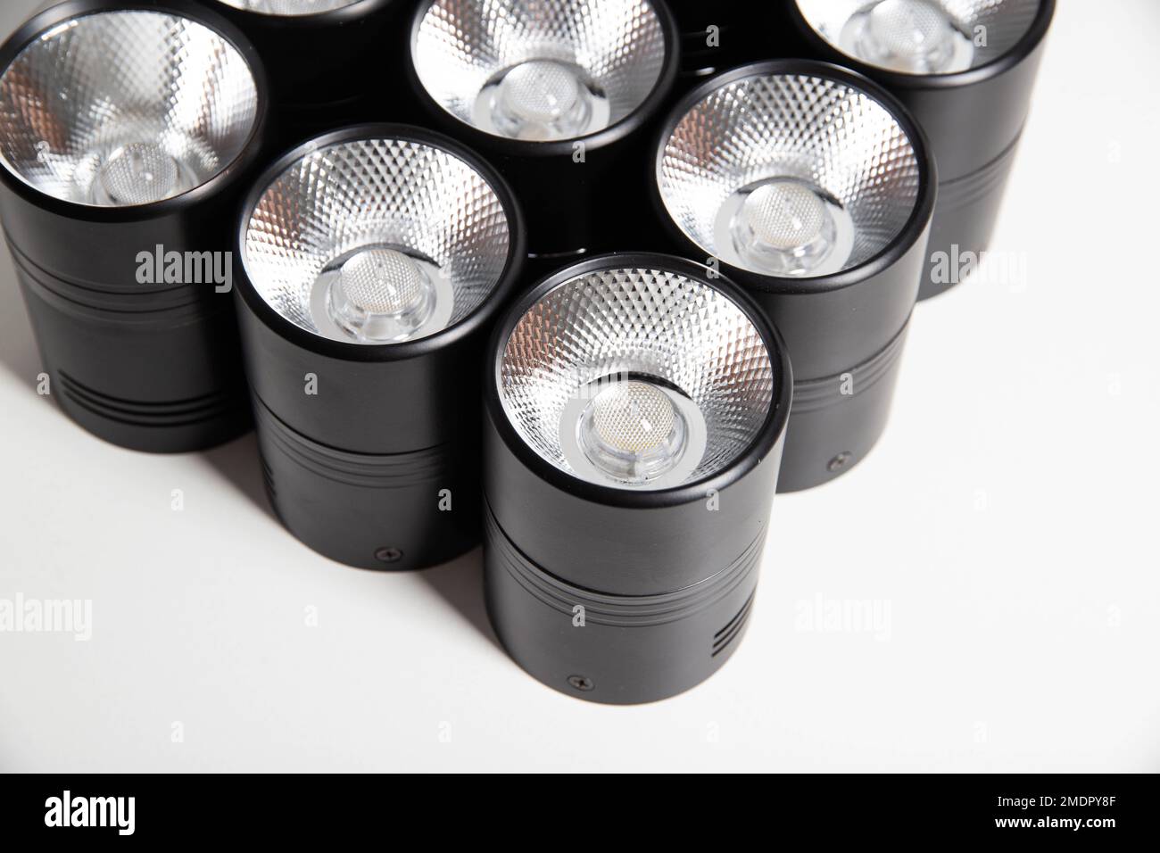 Stylish LED ceiling spotlights on a white background. New Room Lighting ...