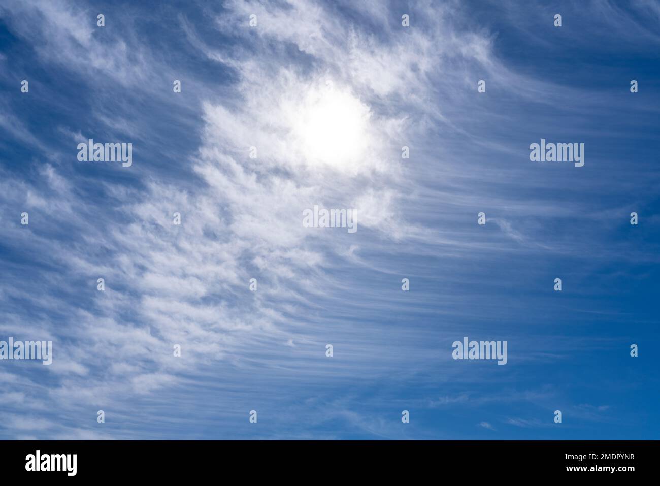 High cirrus clouds against the blue sky Stock Photo - Alamy