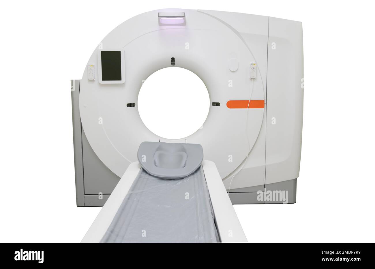 Medical MRI machine isolated on white background Stock Photo - Alamy