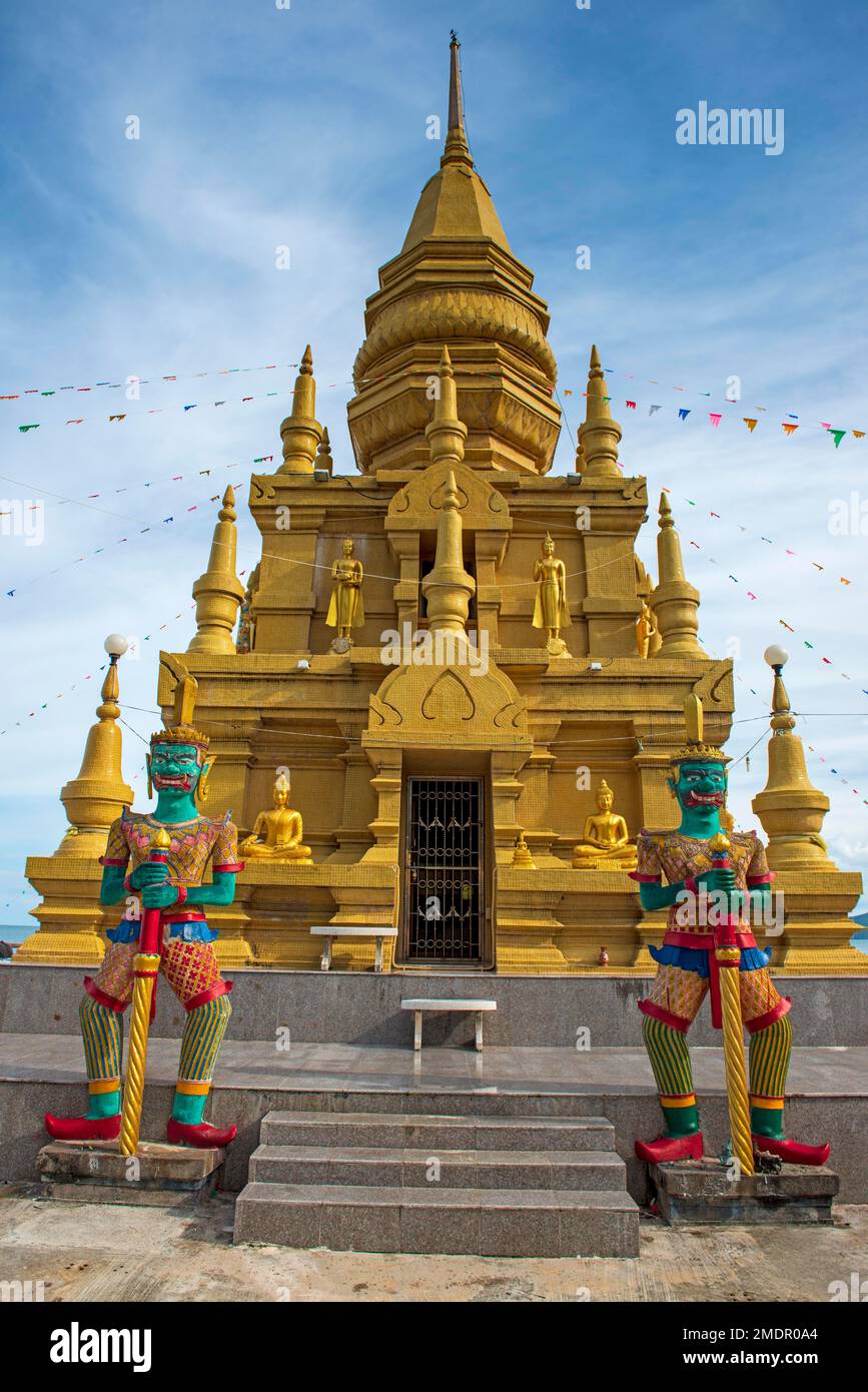 Temple Wat Phra Chedi Laem So, South Coast, Ko Samui Island, Thailand ...