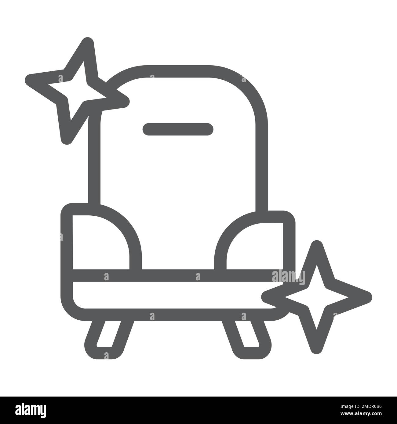 Furniture cleaning line icon, clean and service, armchair sign, vector ...