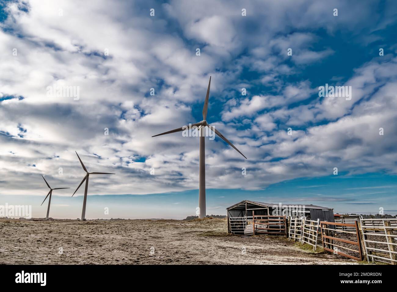 Wind turbines on the wadden sea island Fanoe fanø, Denmark Stock Photo ...