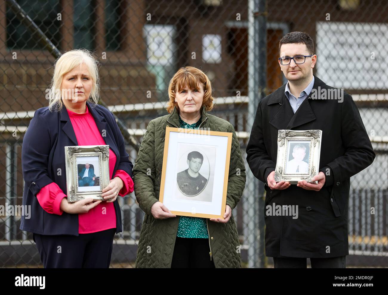 Angela McKearney (left) holding an image of her uncle John (Jack ...