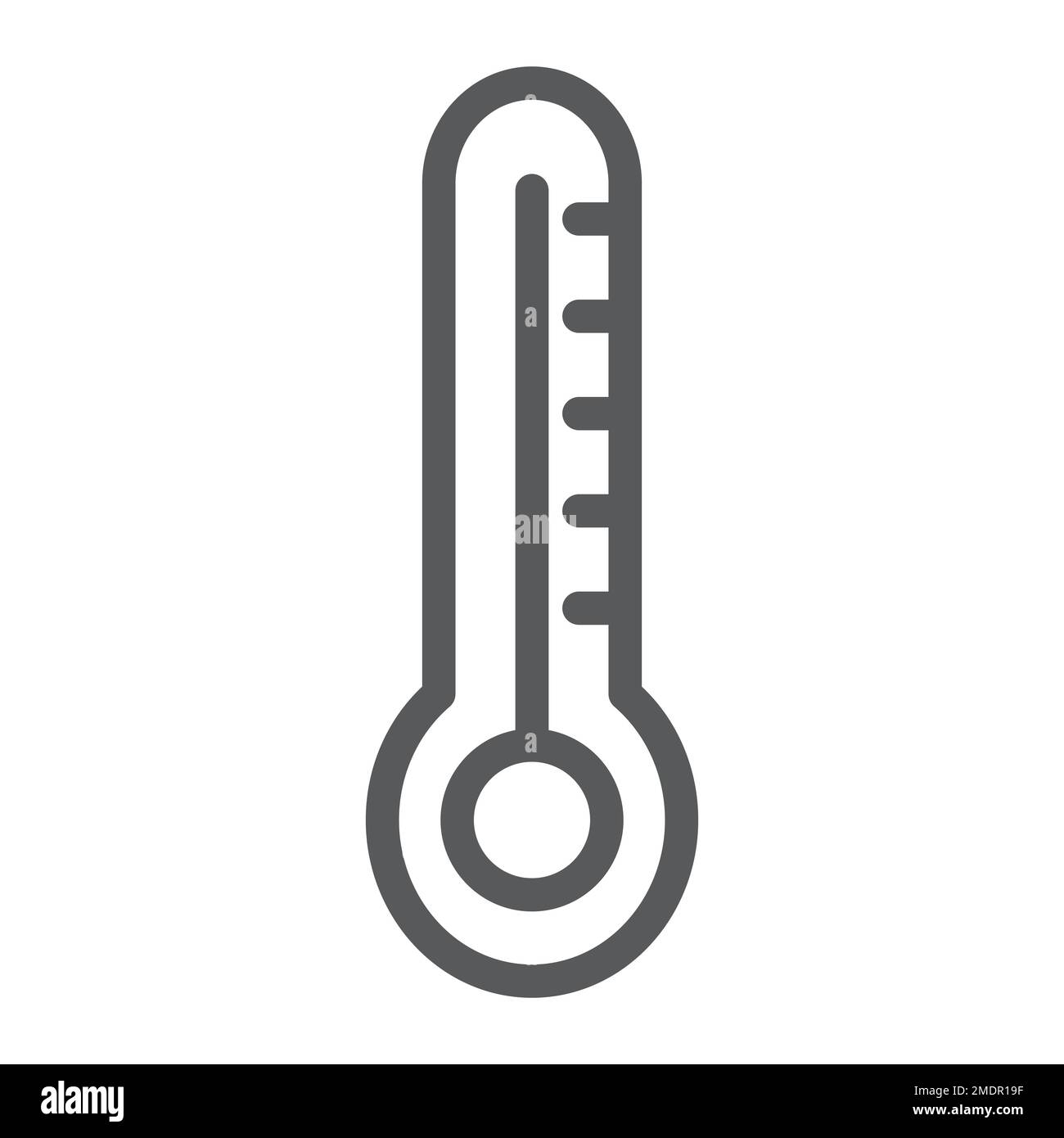 Temperature line icon, measurement and scale, thermometer sign, vector ...