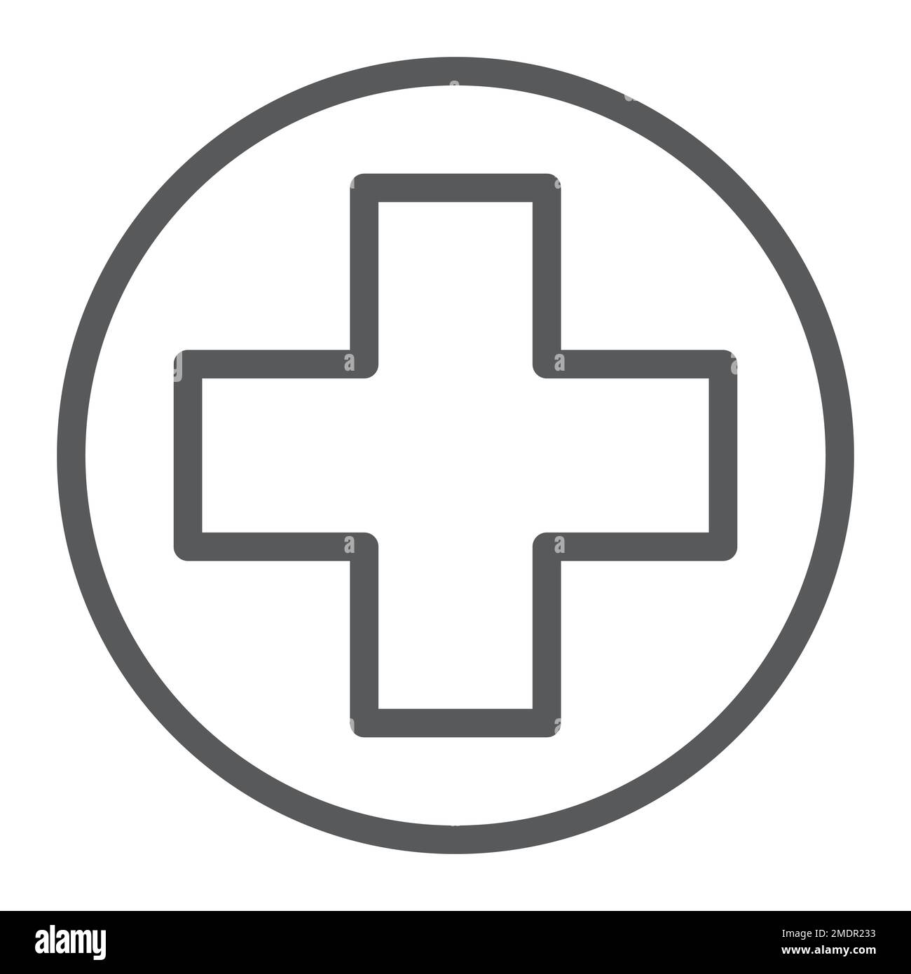 Medical point line icon, medicine and hospital, help point sign, vector ...