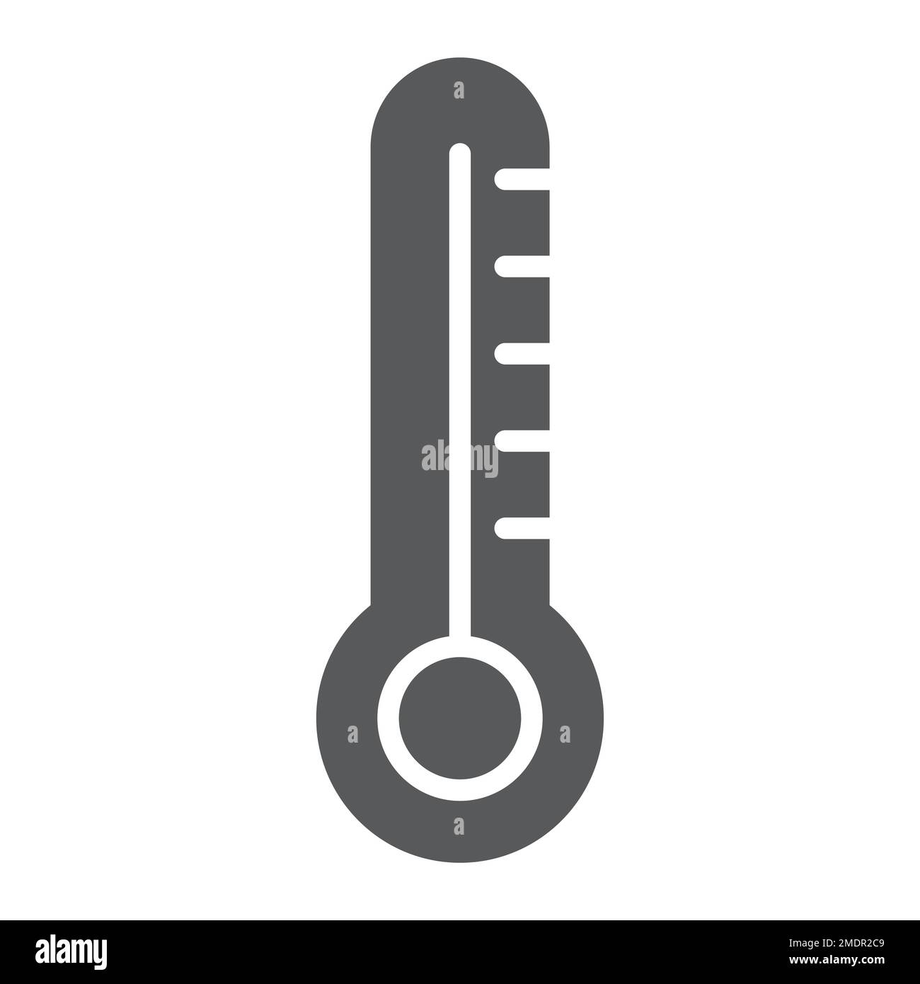 Temperature glyph icon, measurement and scale, thermometer sign, vector ...