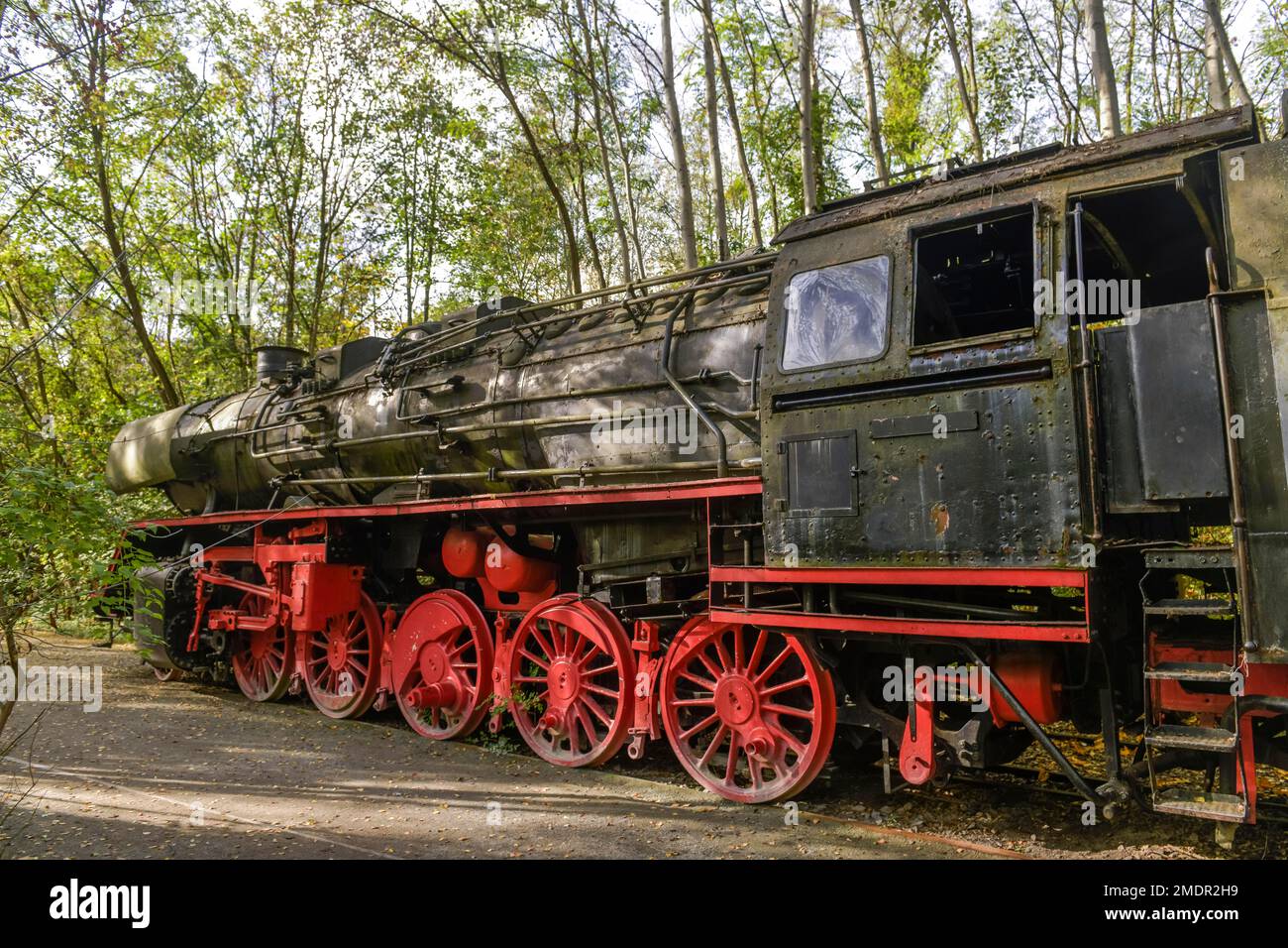 Discarded locomotive class 50, Schoeneberger Suedgelaende nature Park ...