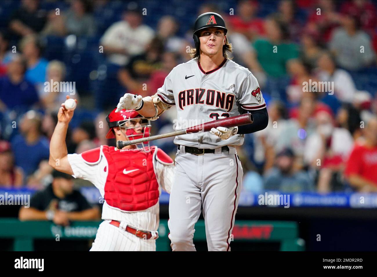 Arizona Diamondbacks' Jake McCarthy plays during a baseball game ...