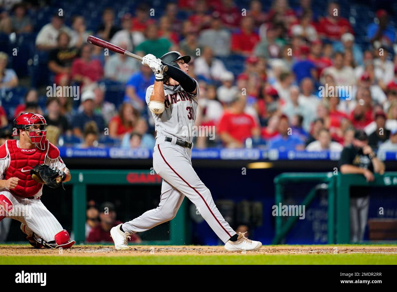 Arizona Diamondbacks' Jake McCarthy plays during a baseball game ...