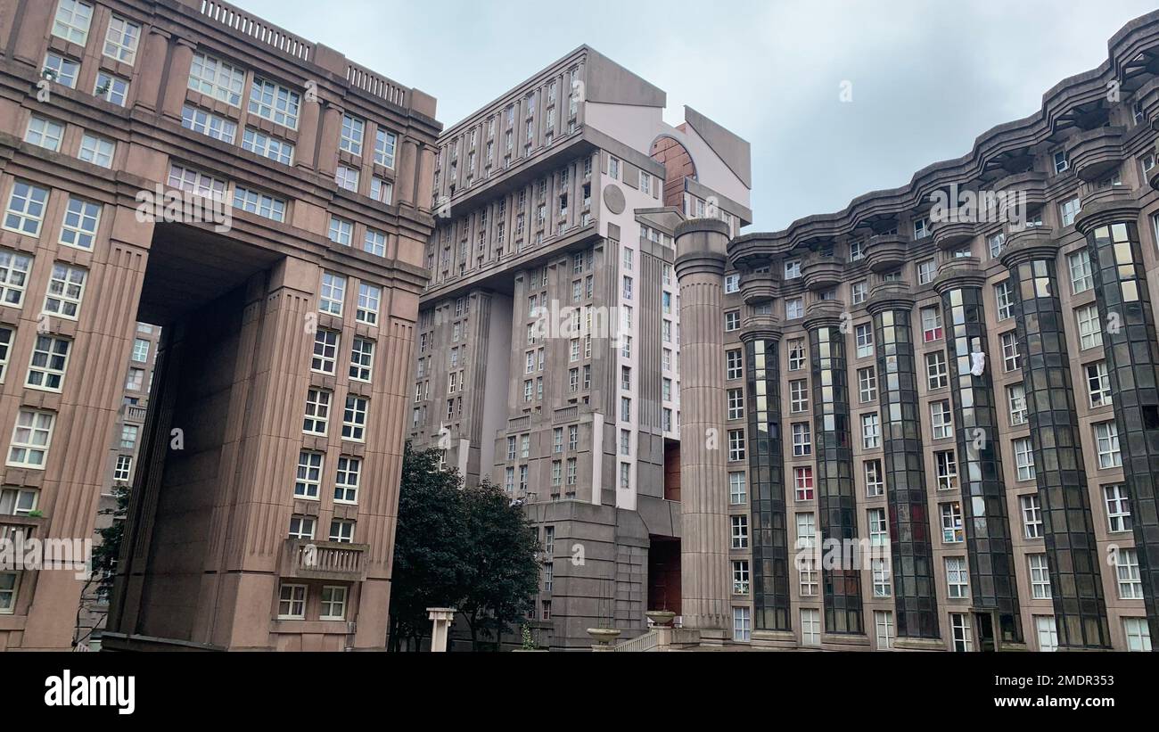 A view of Les espaces d'Abraxas by Ricardo Bofill in Frace in the city ...