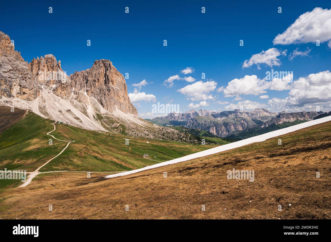 mountain landscape inside Col Rodella along the hike to Sandro Pertini ...