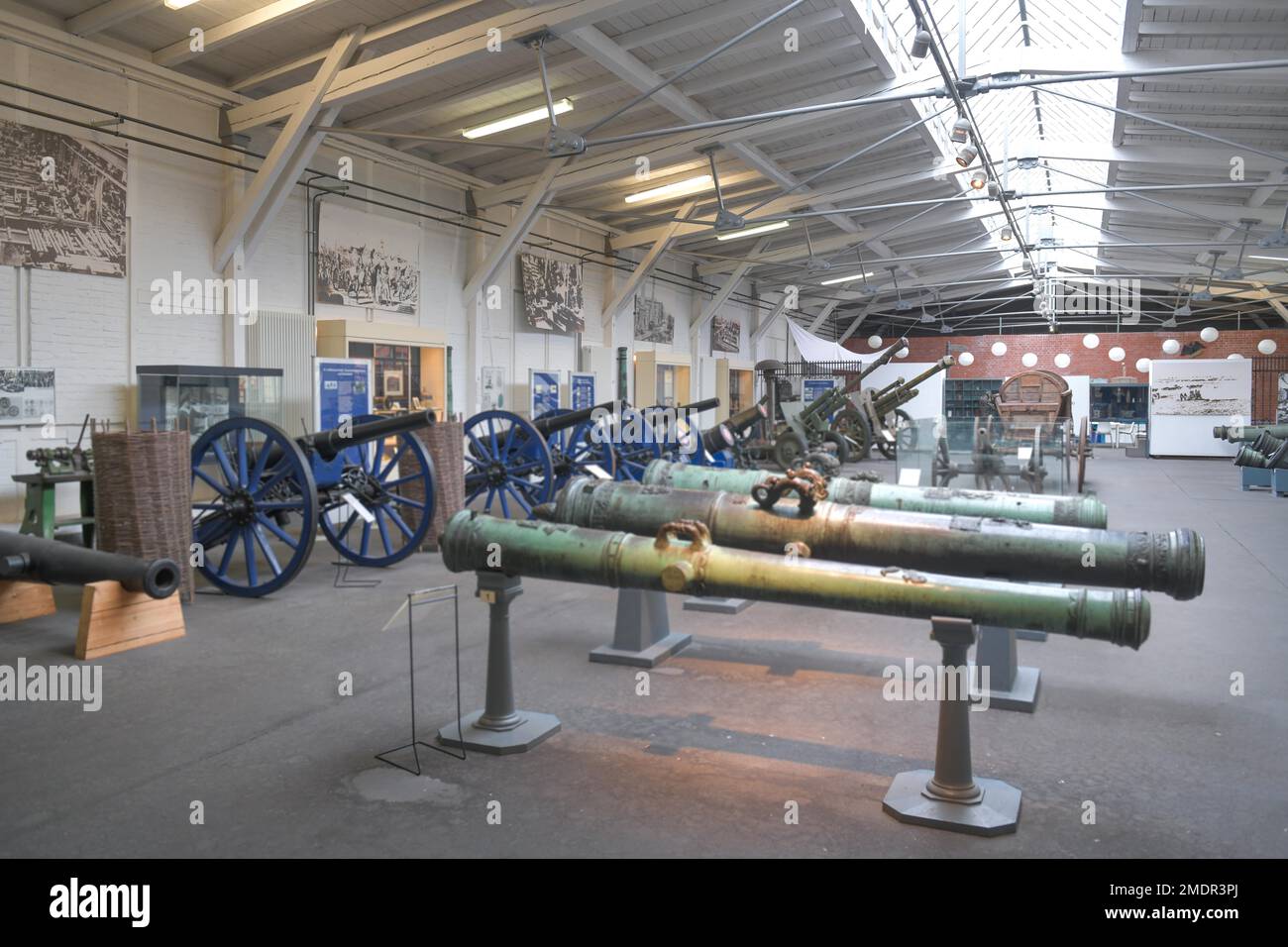 Exhibition of weapons in the drill hall, Zitadelle, Spandau, Berlin ...