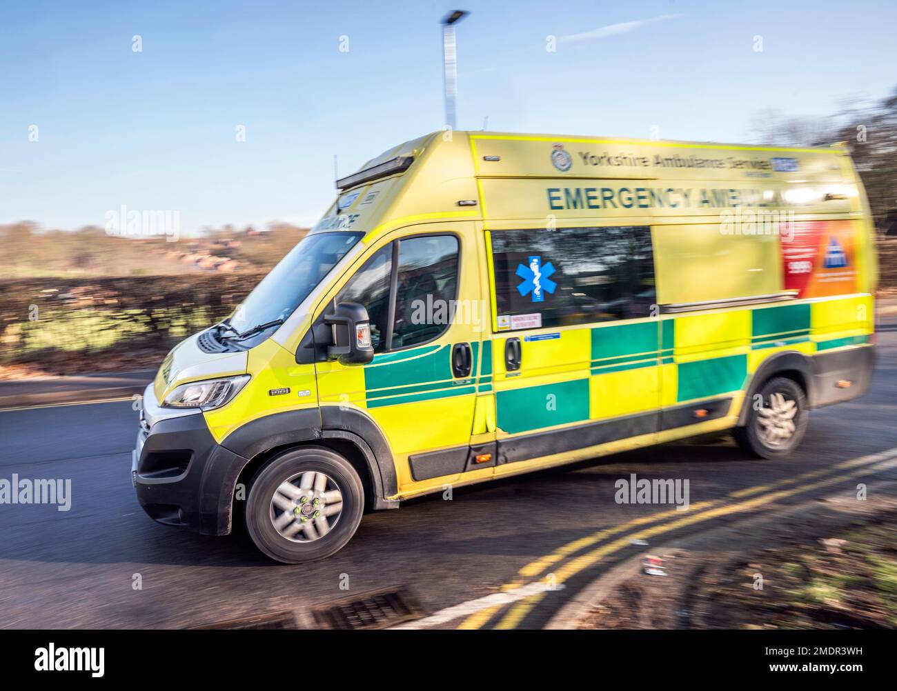 An ambulance responds to a call outside Longley Ambulance Station in ...