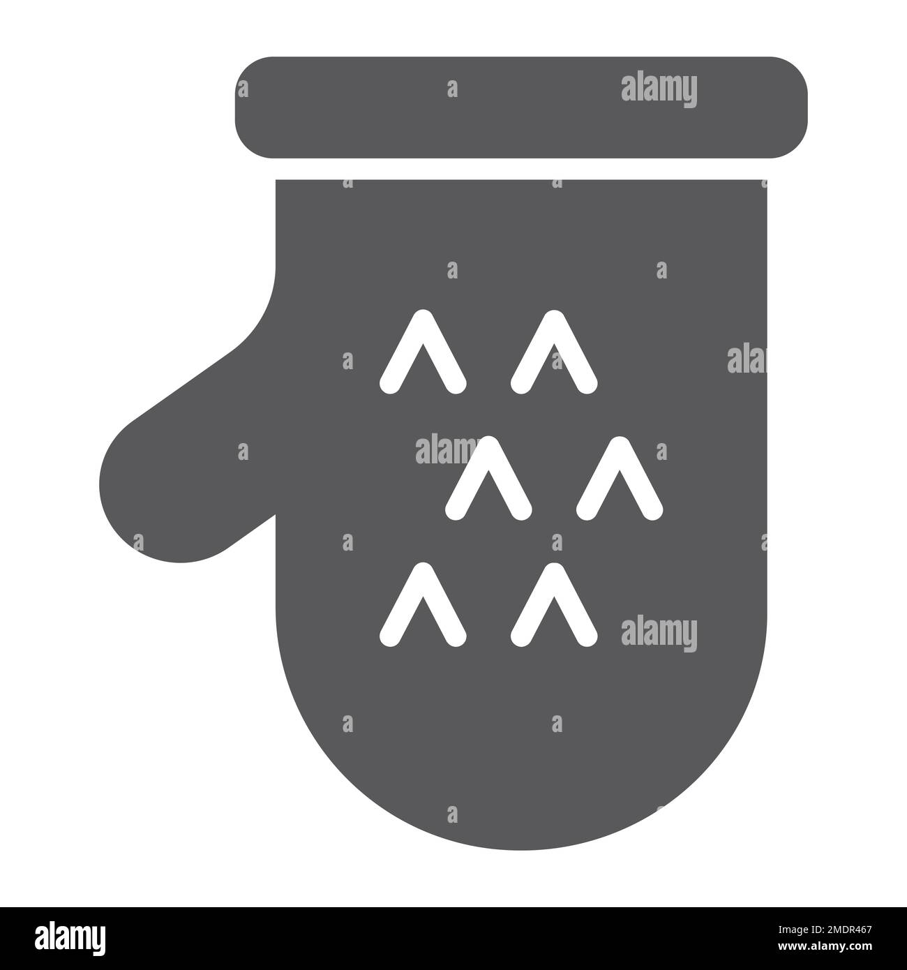 Glove glyph icon, clothing and hand, mitten sign, vector graphics, a solid pattern on a white ...