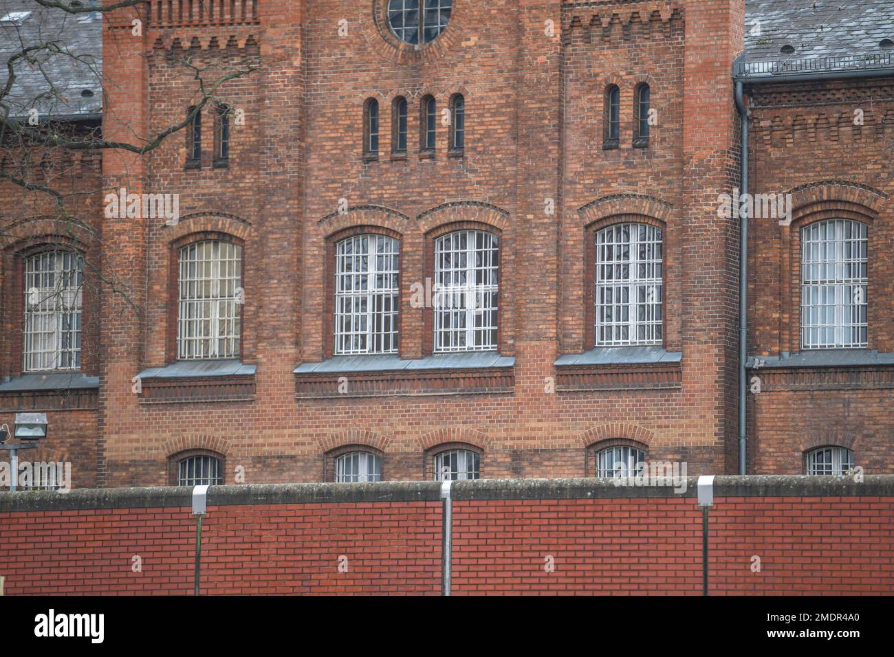 Old building, bars, windows, cells, Ploetzensee Prison, Friedrich ...