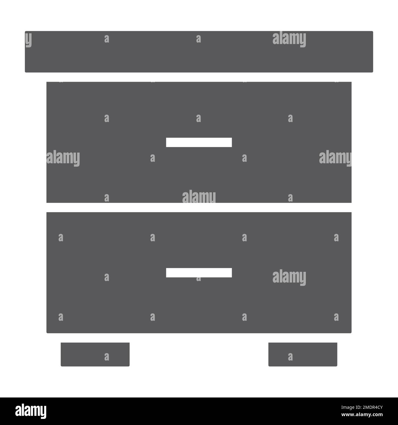 Nightstand glyph icon, furniture and home, bedside table sign, vector ...