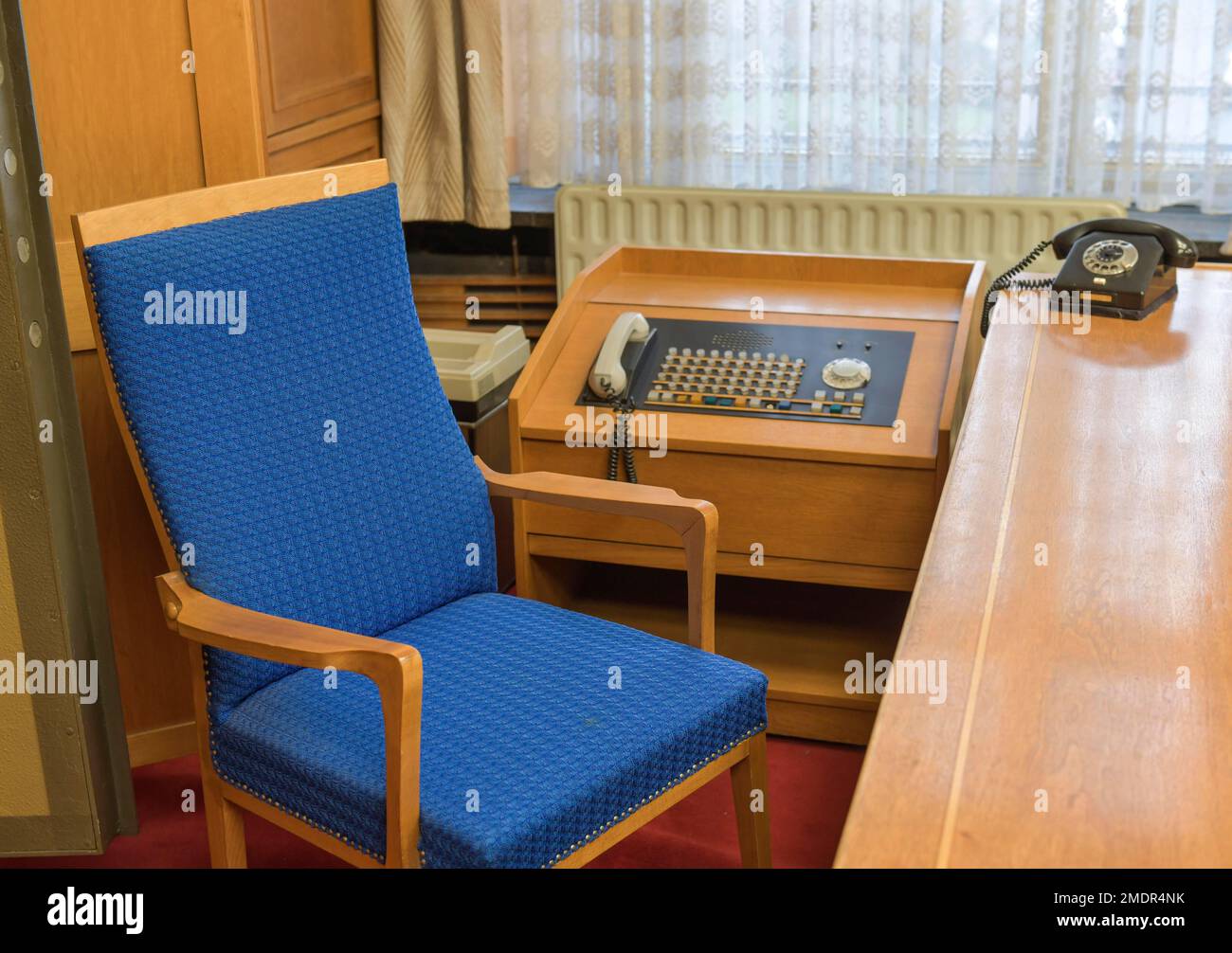 Desk of Minister Erich Mielke, office, House 1, Stasi Headquarters ...