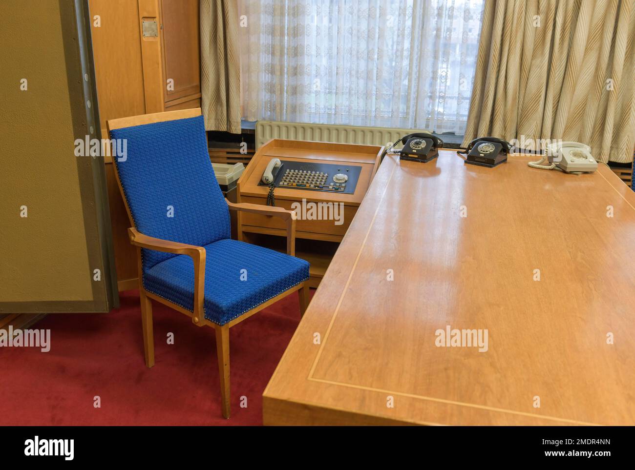 Desk of Minister Erich Mielke, office, House 1, Stasi Headquarters ...