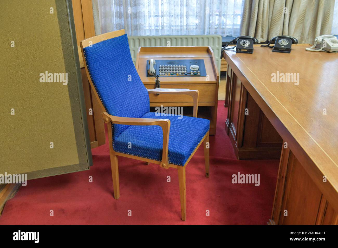 Desk of Minister Erich Mielke, office, House 1, Stasi Headquarters ...