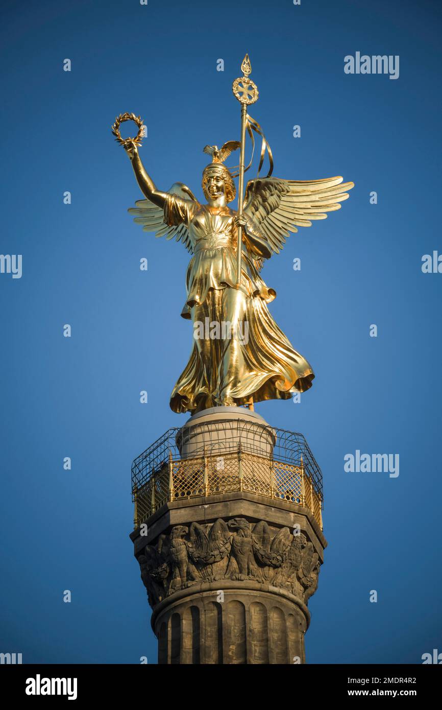 Victory Column, Great Star, Tiergarten, Mitte, Berlin, Germany Stock ...