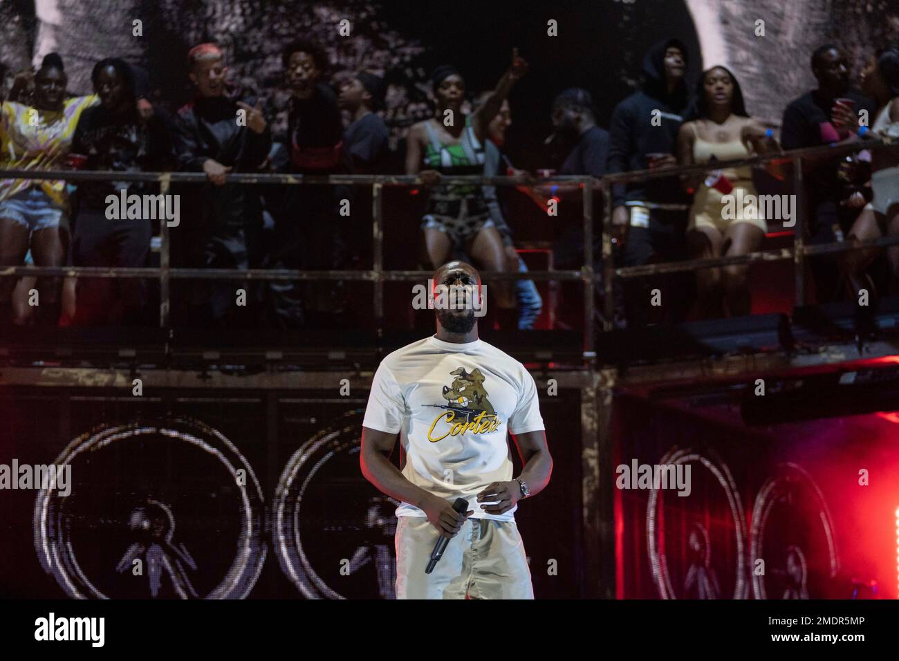 Stormzy performs at the Reading Music Festival, England, Friday, Aug ...