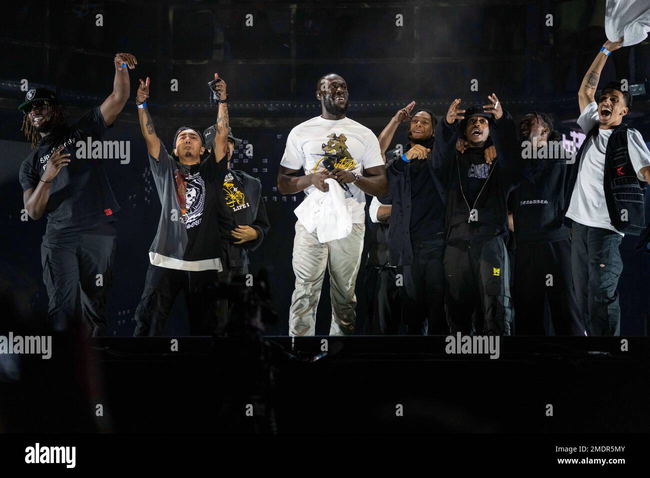 Stormzy performs at the Reading Music Festival, England, Friday, Aug ...