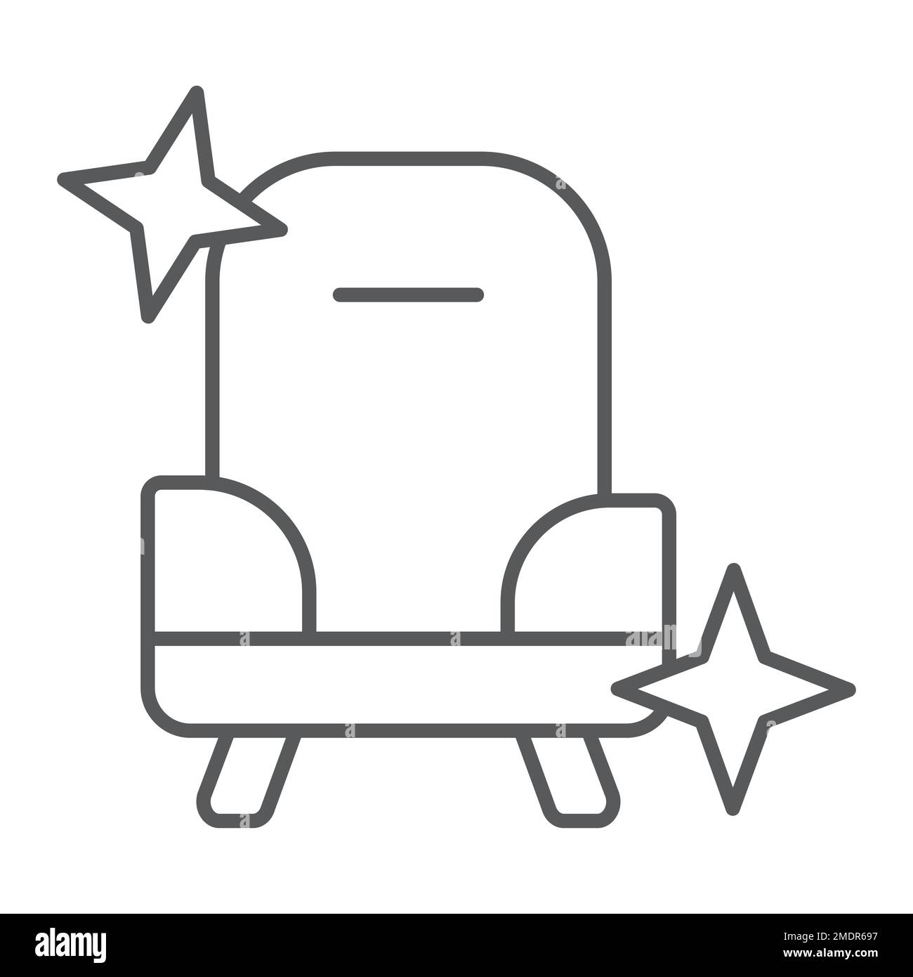 Furniture cleaning thin line icon, clean and service, armchair sign ...