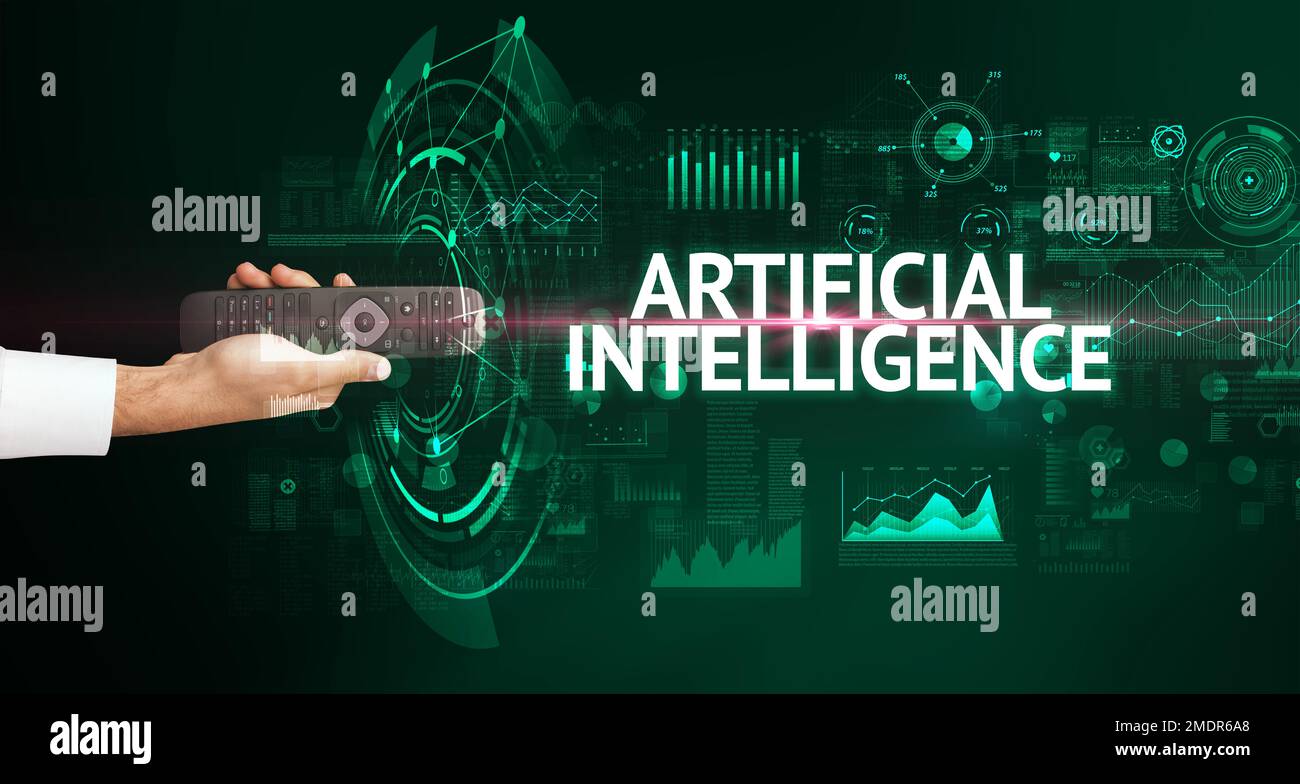 hand holding wireless peripheral, modern technology concept Stock Photo ...