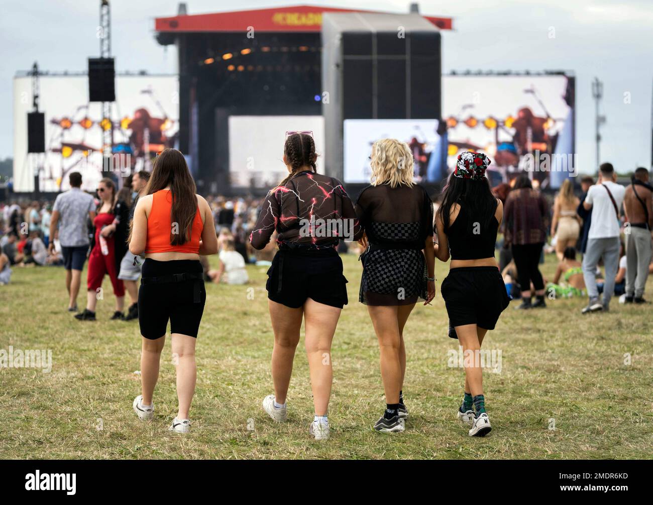 Members of the public at the Reading Music Festival, England, Friday ...