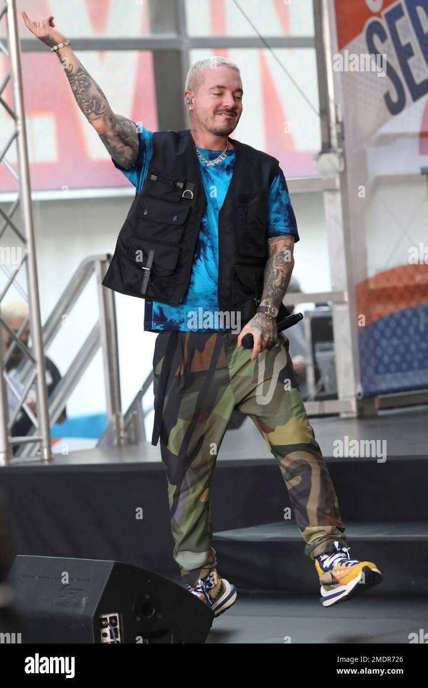 Colombian singer J Balvin performs on NBC's Today show at Rockefeller ...
