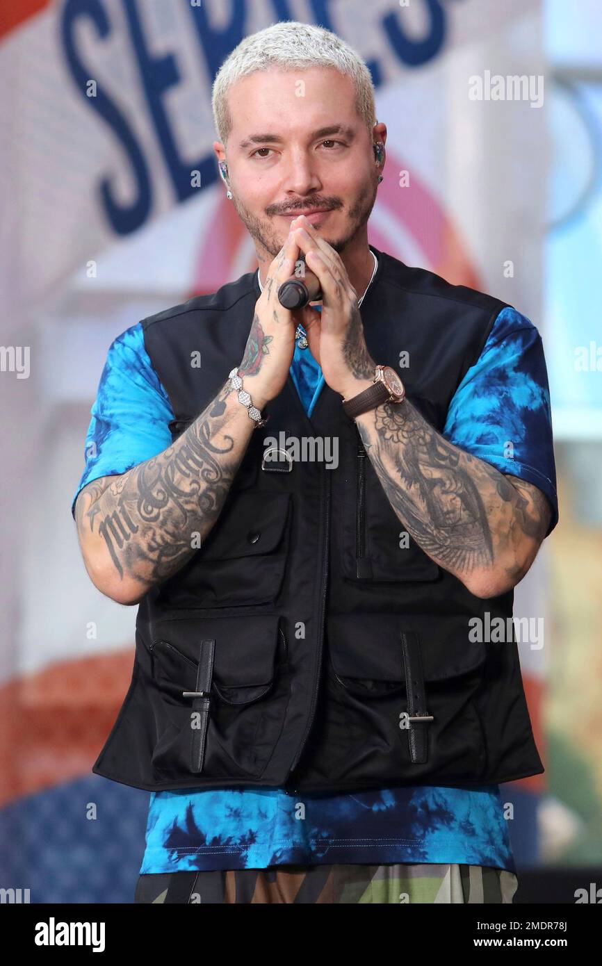 Colombian singer J Balvin performs on NBC's Today show at Rockefeller ...