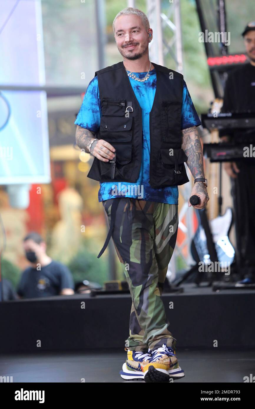 Colombian singer J Balvin performs on NBC's Today show at Rockefeller ...